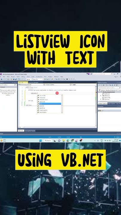 Create A Listview Icon In Vbnet Shorts Listview Vbnet Youtube