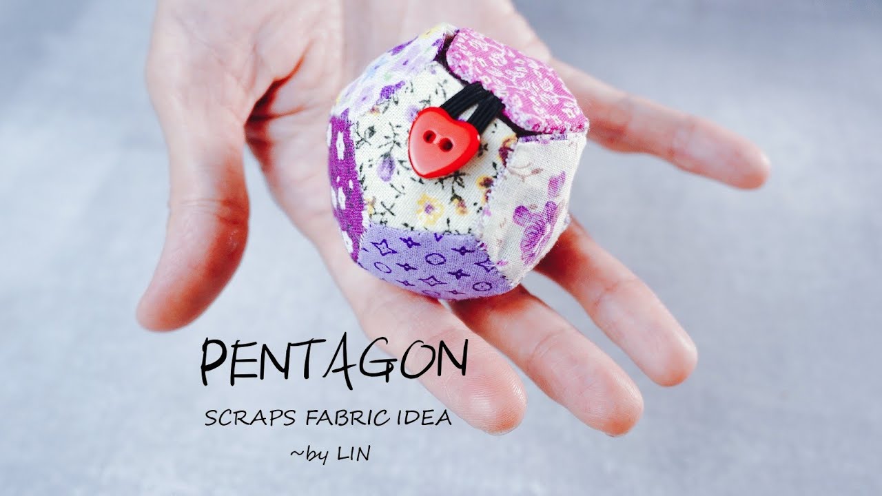SCRAPS FABRIC IDEA / PENTAGON / Cute Christmas Gift Box 【Hand Sew ...