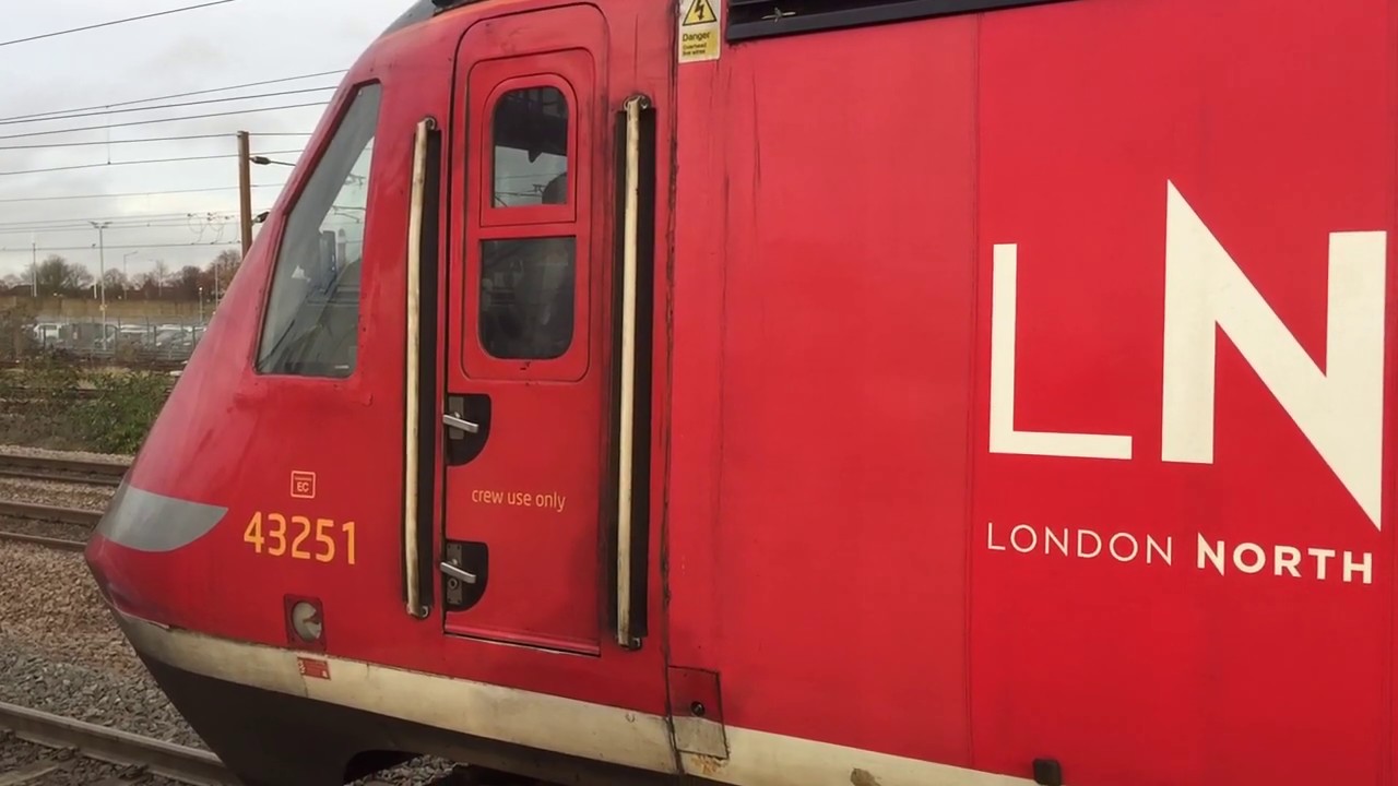 LNER HST farewell - 43251/43277 depart Peterborough - YouTube