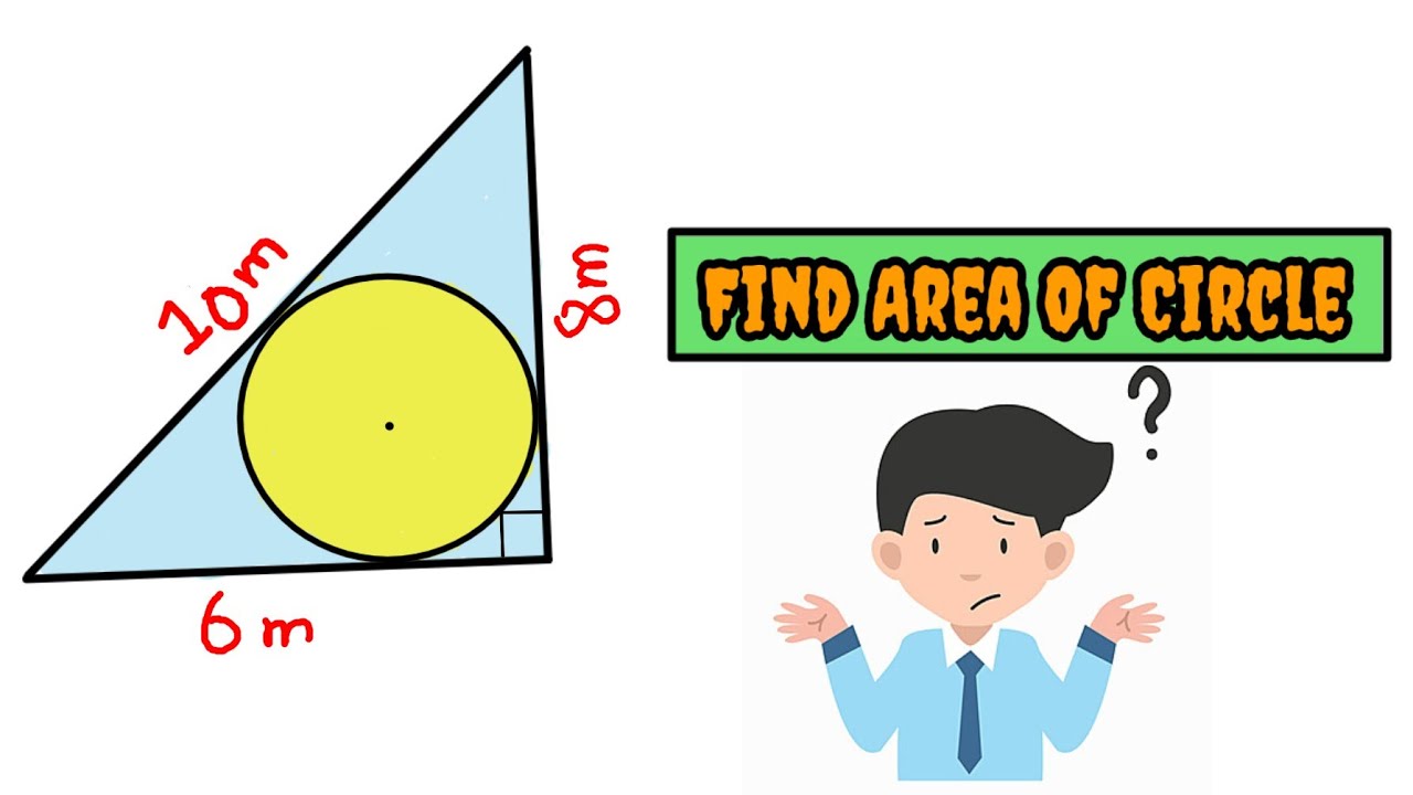 Find the Area of Circle inside that Right triangle 📐 || #math #incircle ...