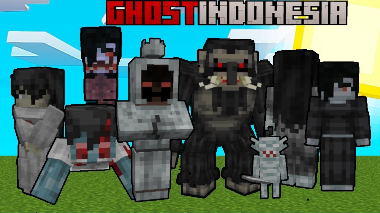 hoje nesse vídeo eu adicionei criaturas no Minecraft pe com a addon chamada ghost indonésia ...