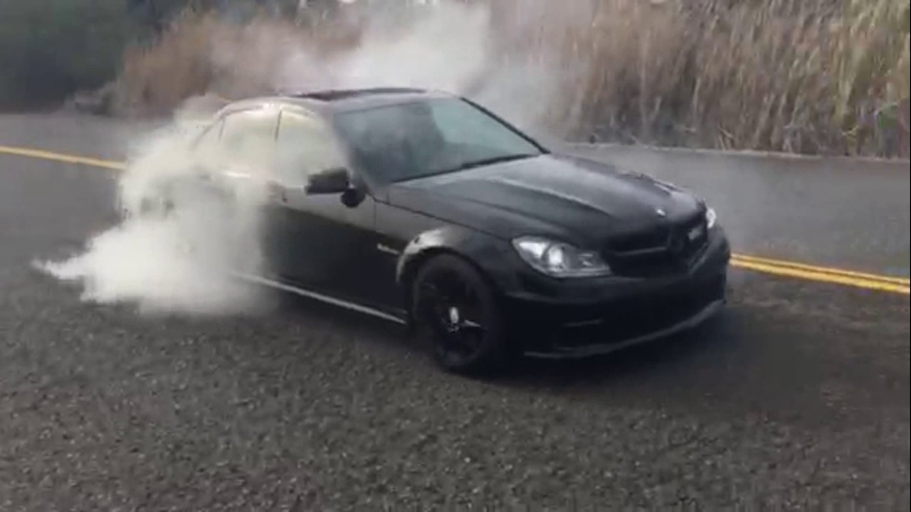 Mercedes C63 Smokey Burnouts with ARMYTRIX Exhaust | Vivid Racing - YouTube