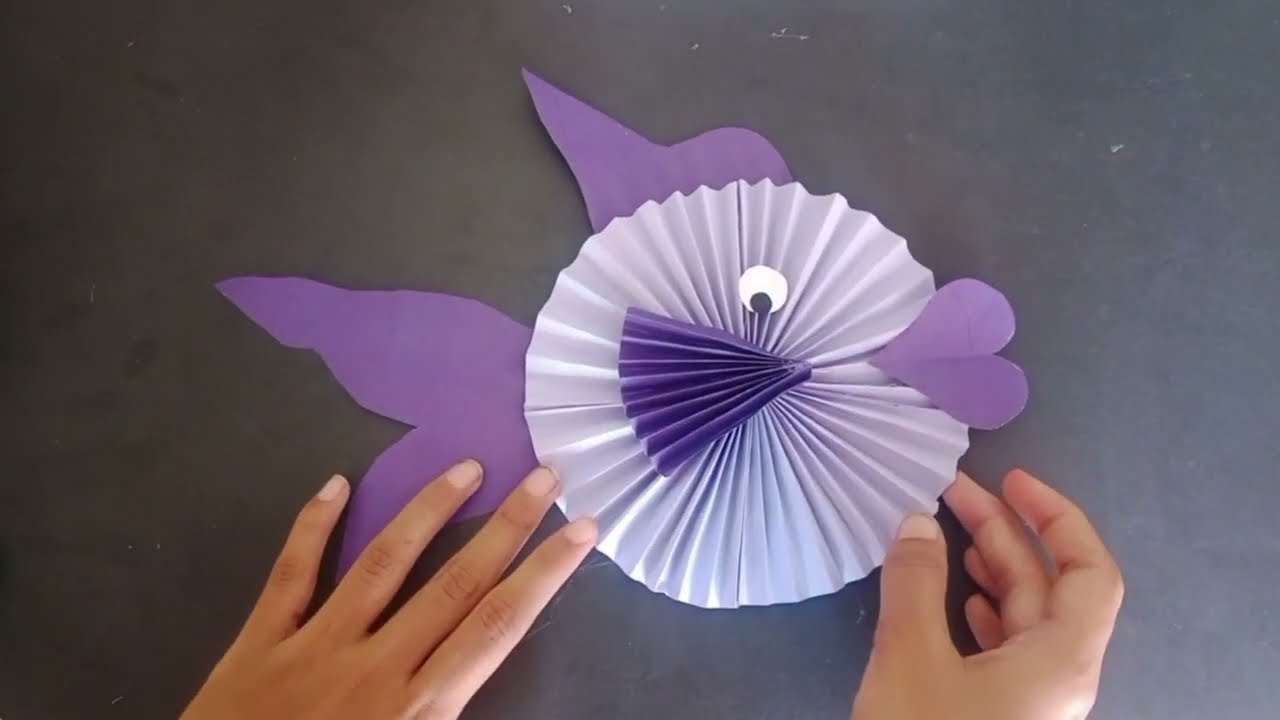Easy Paper Fish Craft / Paper craft / DIY Paper Fish / Easy paper craft ...