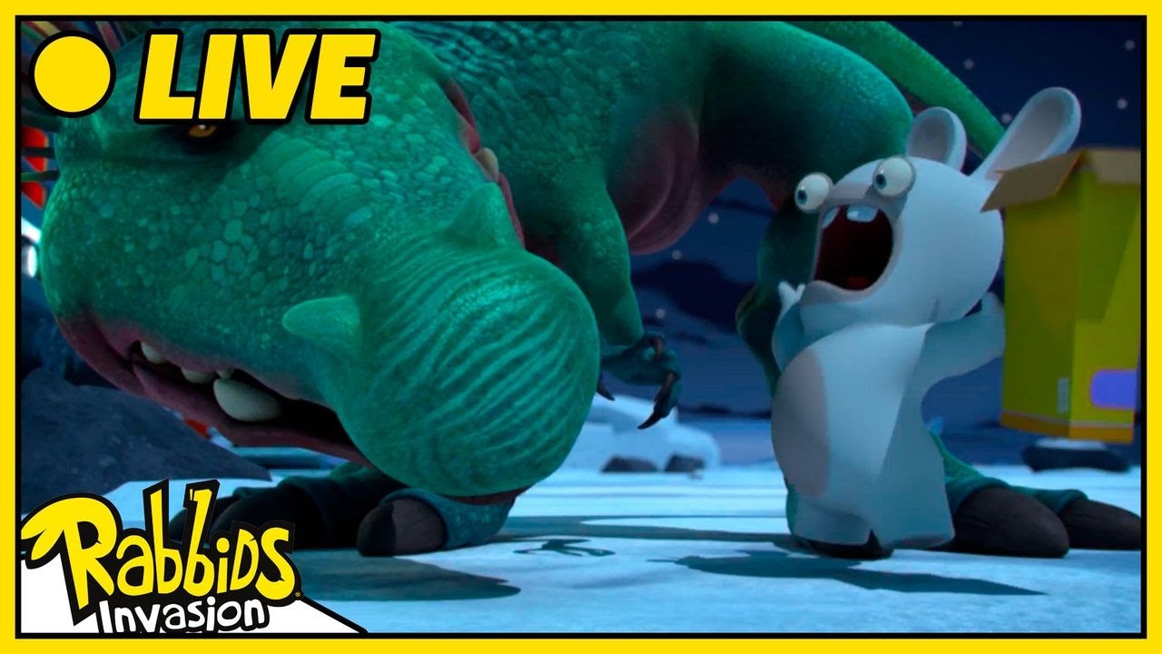 [LIVE 🔴] The Rabbids Vs The Dinosaurs | Rabbids Invasion | Cartoon for ...