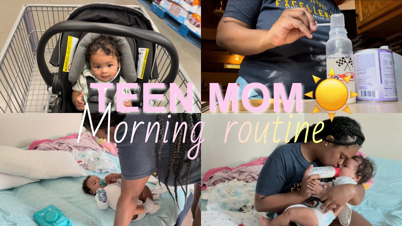 TEEN MOM MORNING ROUTINE + MINI VLOG - YouTube