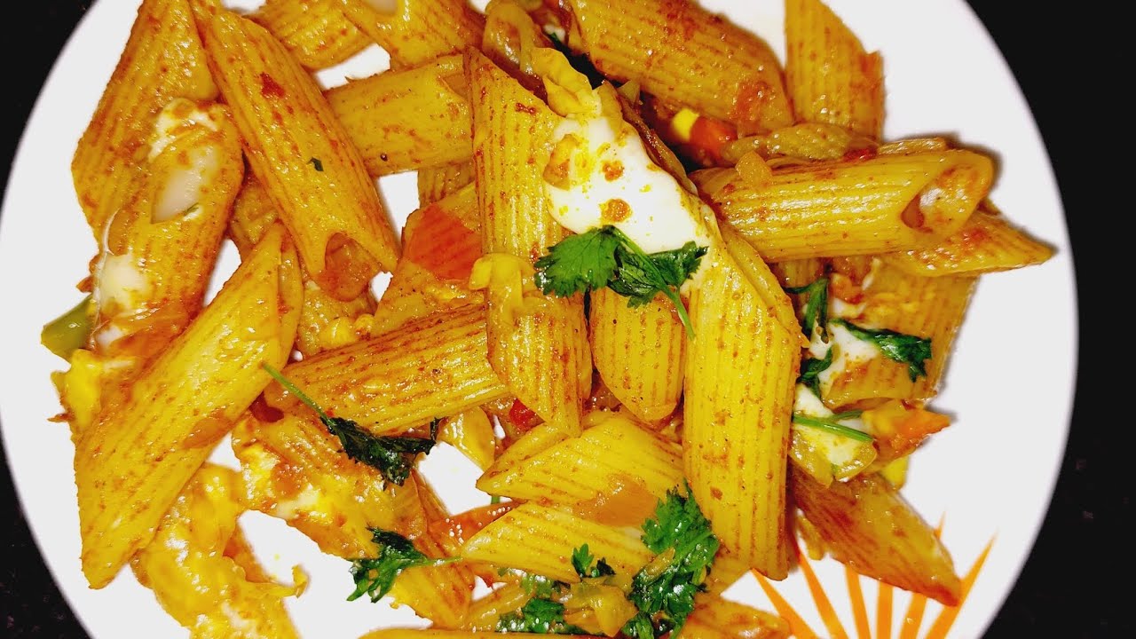 Tangy masala pasta recipe🍝 Sweet and sour cheesy pasta bowl ️ Veg pipe ...