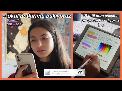 e-okul notlarıma bakıyoruz + 15 tatil programım🍓