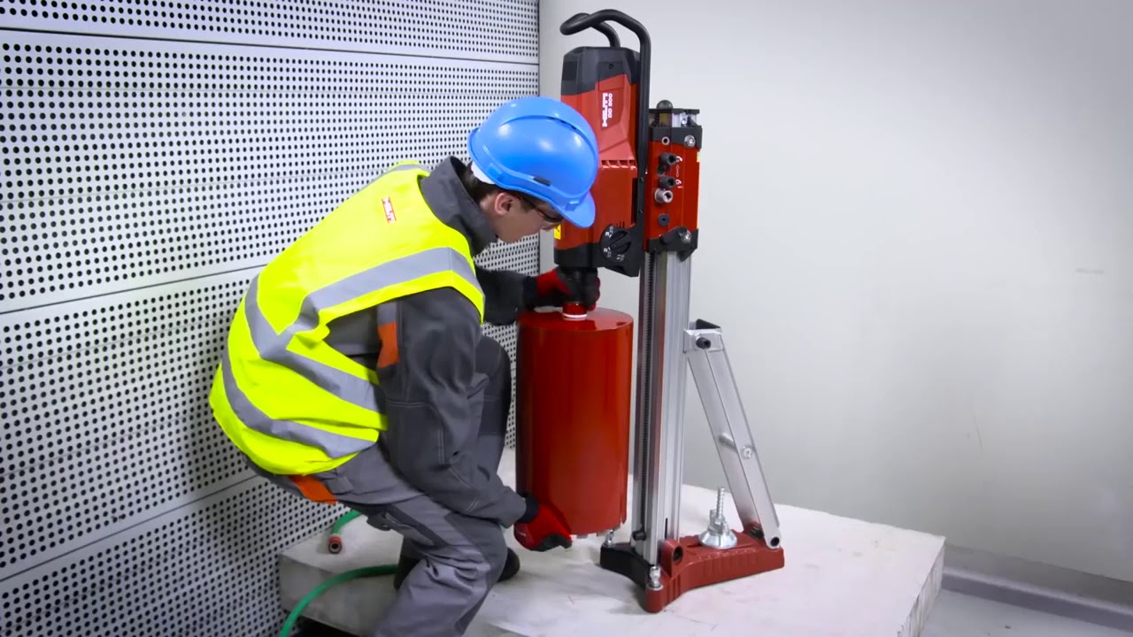 DEMO: How to use the Hilti DD 200 G02 diamond coring tool for rig based ...
