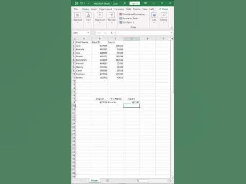 How to use XLOOKUP() Function in excel | XLOOKUP() Tutorial #shorts # ...