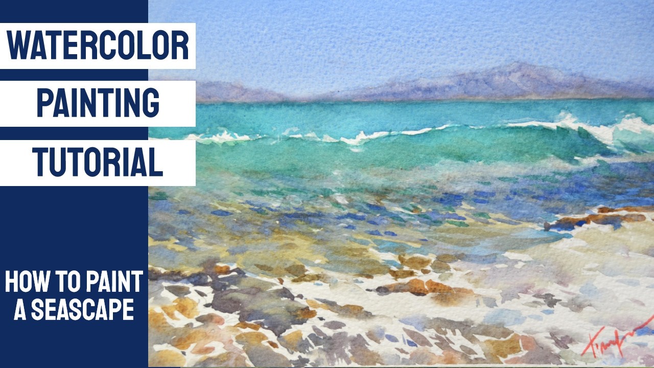 Watercolor Painting Tutorial - How to Paint a Seascape - YouTube