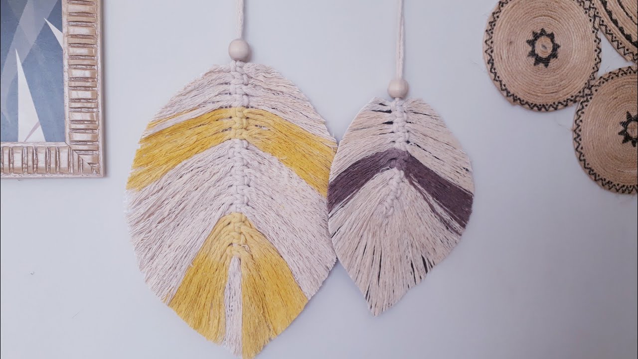 Como fazer folha em macramê/Como deixar ela durinha - YouTube