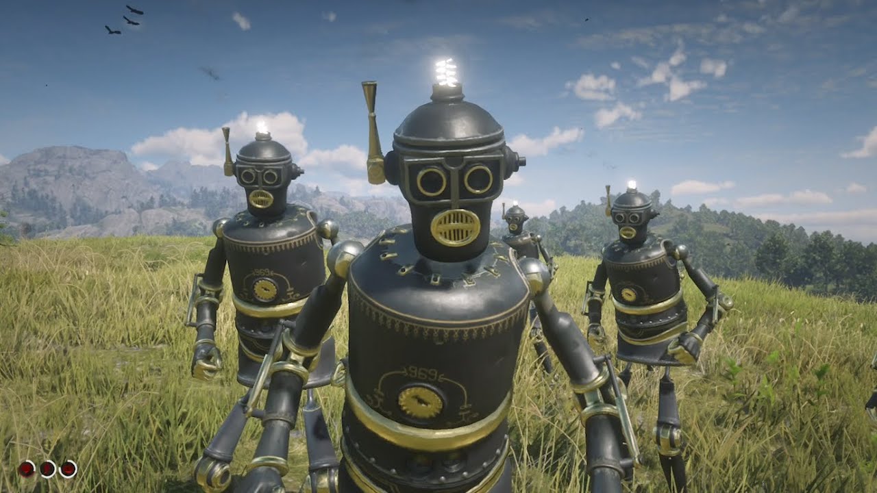 Red Dead Redemption 2 | Robots fight against humans! - YouTube