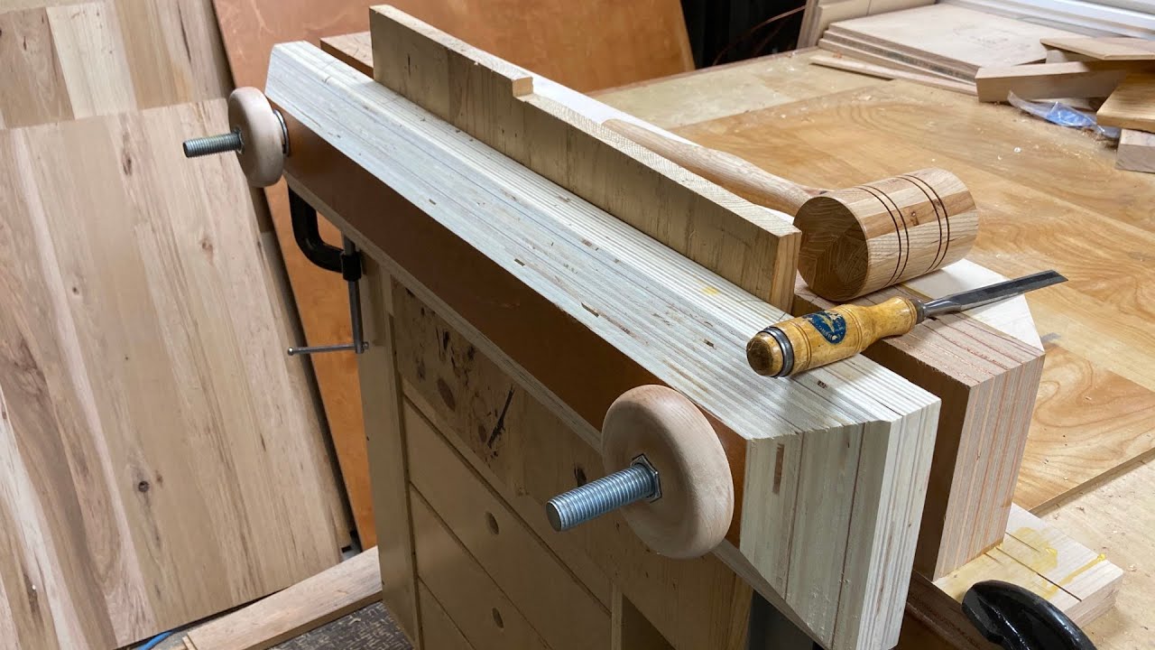 Make a Moxon Vise for around $20 from scrap plywood and turned hand ...