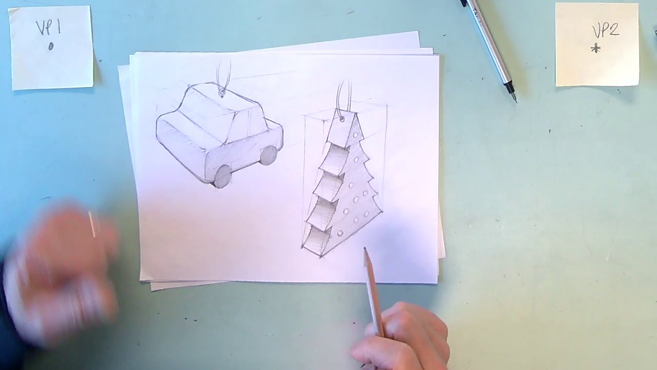 Drawing Class #8 - Drawing objects using 2 point perspective boxes ...