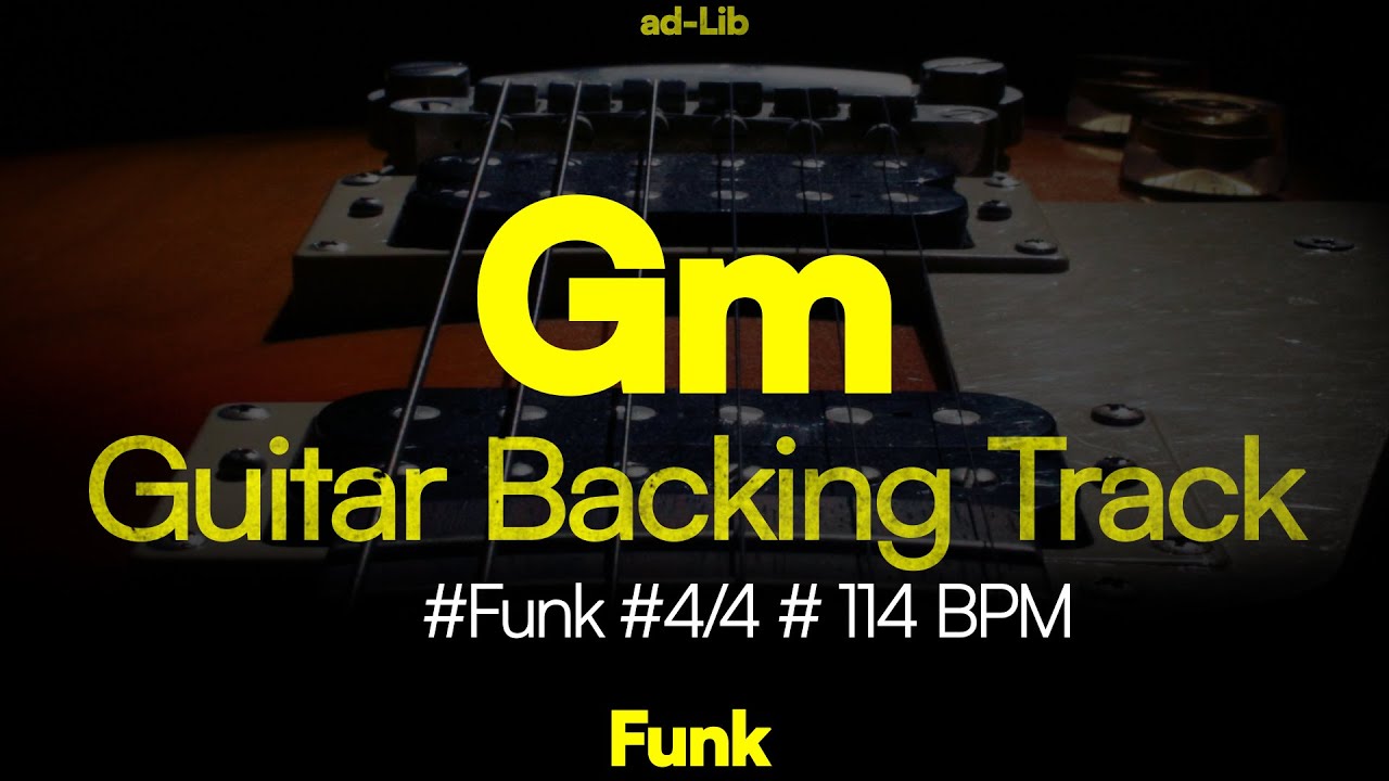 Gm Funk Guitar backing track I 114 BPM I - YouTube