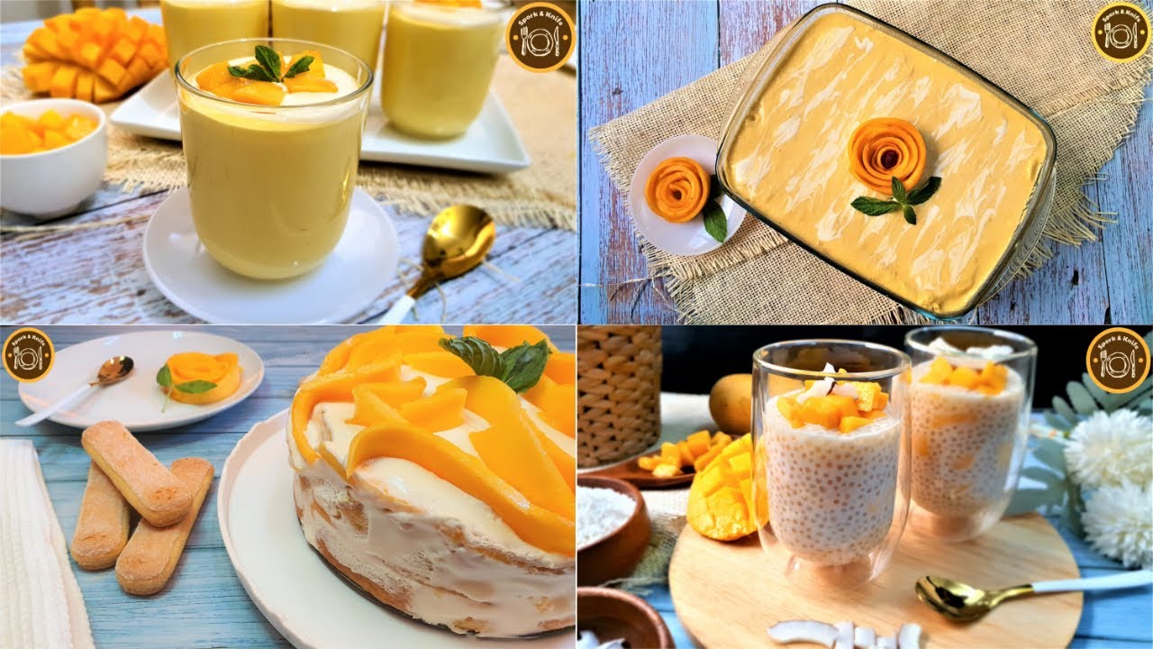 4 Mango Desserts | Summers Special | Mango Marathon Special | Spork ...