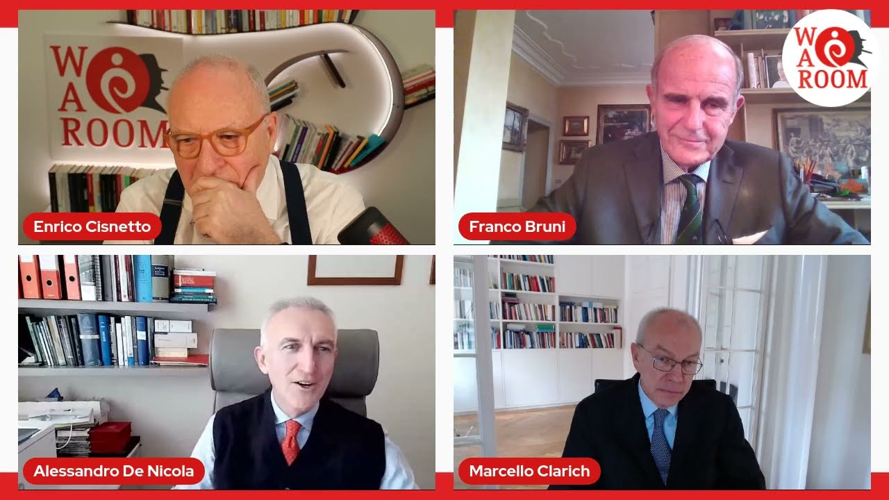 War Room di Enrico Cisnetto con Franco Bruni, Marcello Clarich e ...