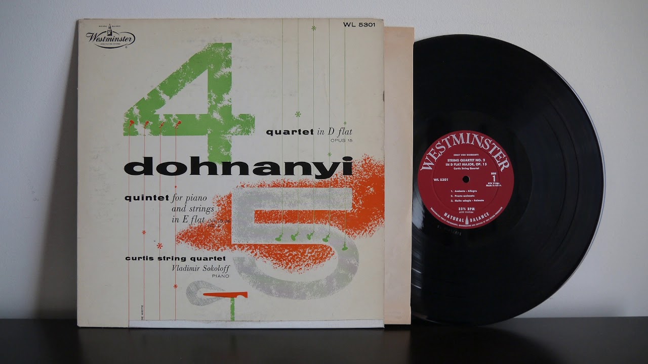 Dohnanyi, Curtis String Quartet, Vladimir Sokoloff ‎– Quartet In D Flat ...