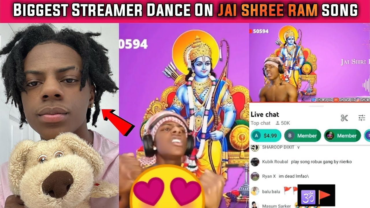 biggest streamer i show speed live jai shree ram | ishowspeed jai shree ...