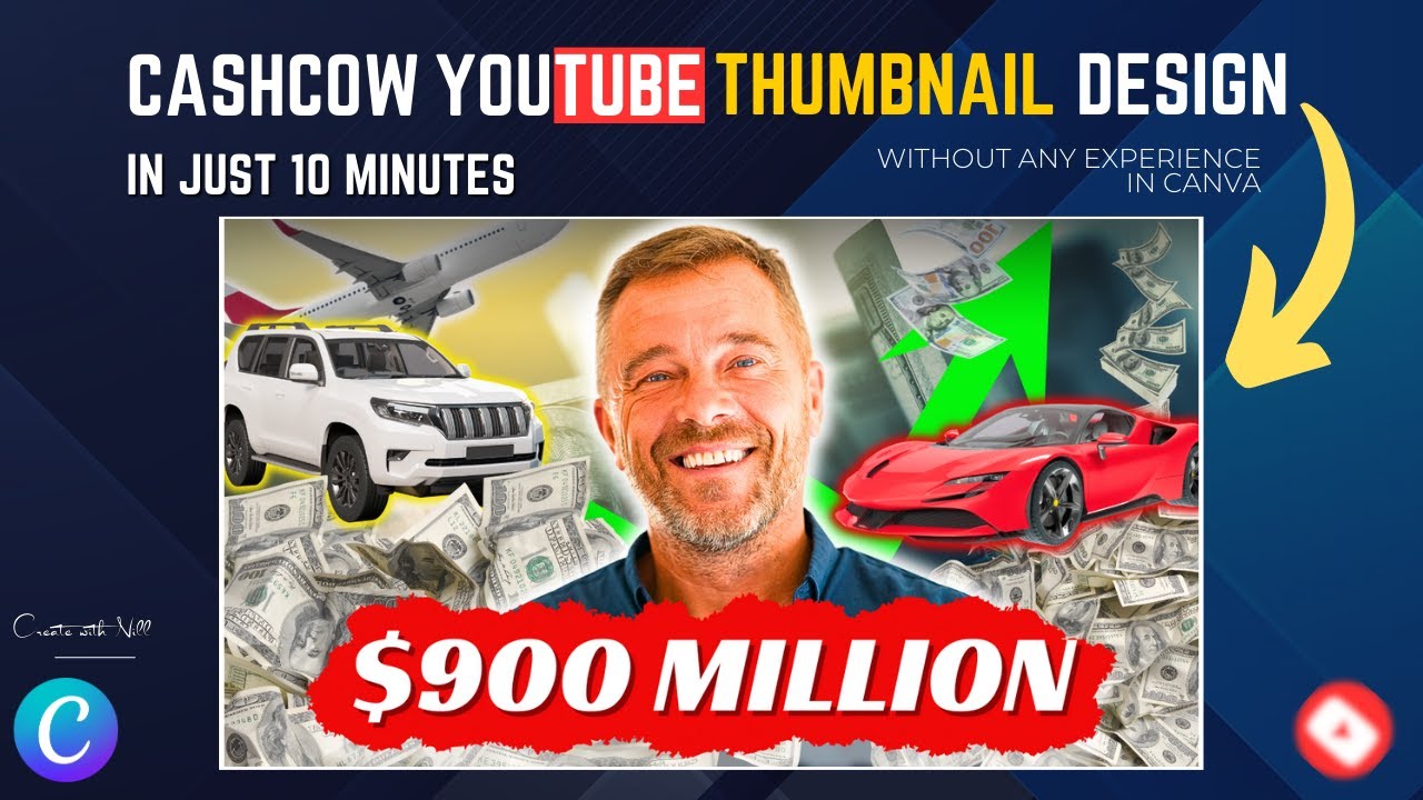 Viral Cashcow Millionaire Youtube Thumbnail Design in Canva 2025 - YouTube