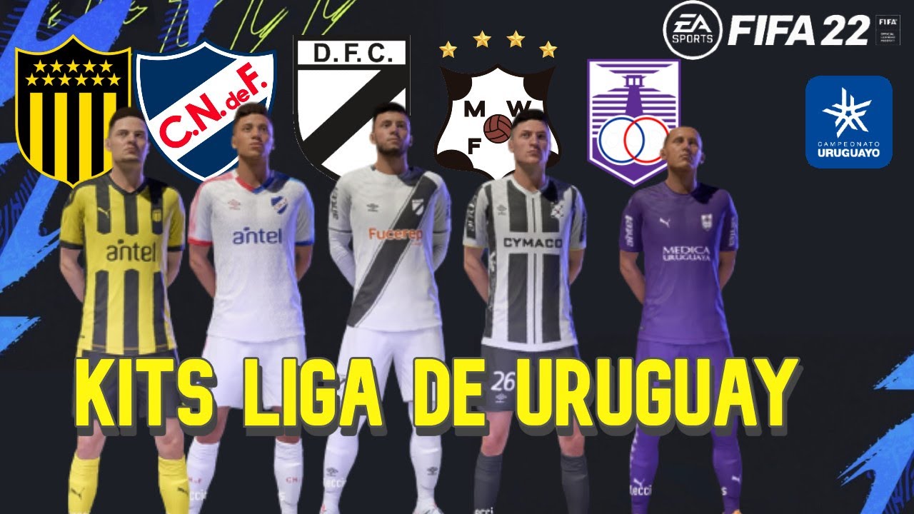 LIGA DE URUGUAY 🇺🇾 KITS CONMEBOL MOD | FIFA 22 (Mod en desarrollo ...