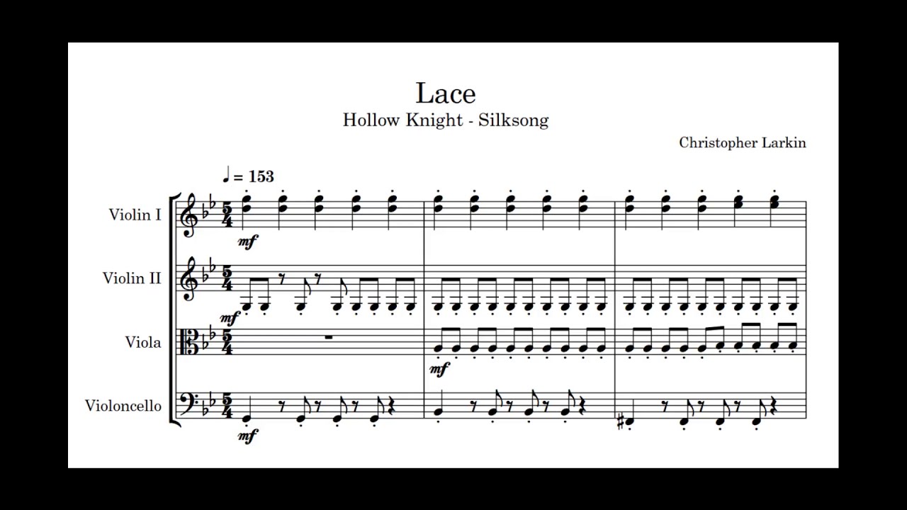 Hollow Knight: Silksong - Lace (sheet music/transcription) - YouTube