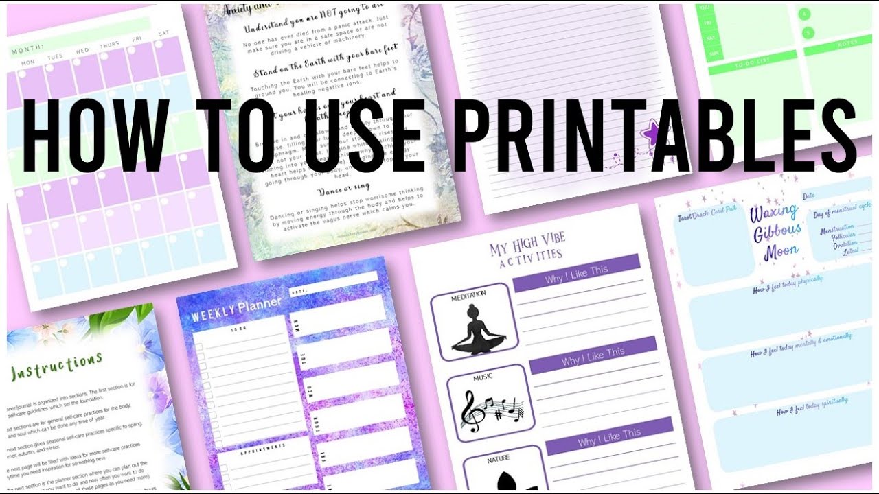 How to Use Printables - YouTube