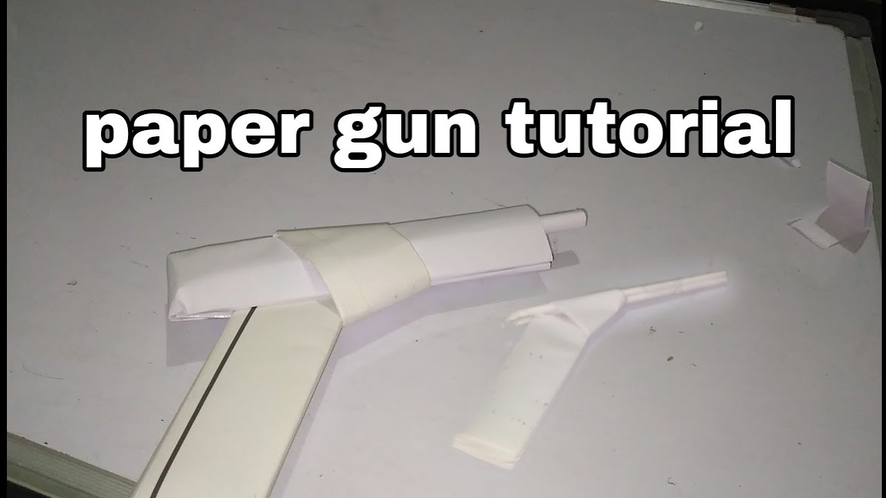 How to make a very simple paper Gun Tutorial | GLOCK| in 5 mins at home ...