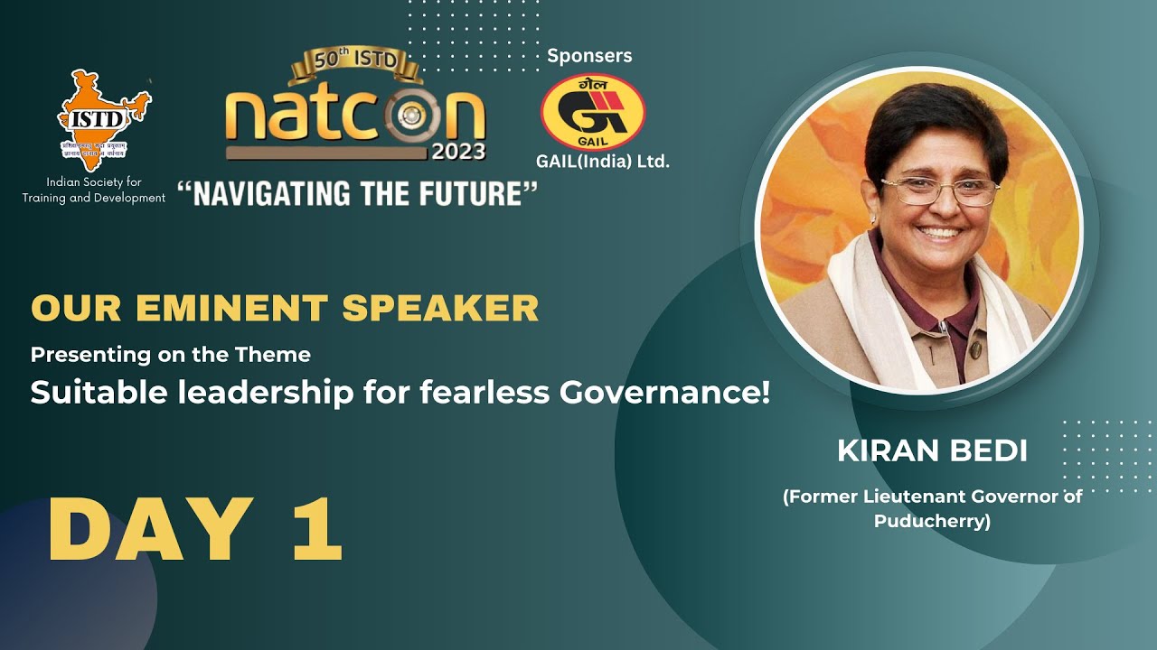 Session-1: Sustainable Leadership for fearless governance by Dr. Kiran ...