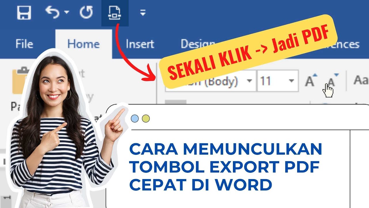 Cara cepat save File di Word menjadi bentuk PDF dengan memunculkan ...