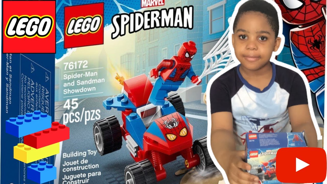 Tyler Opens Lego Spiderman and Sandman set #lego #ads - YouTube