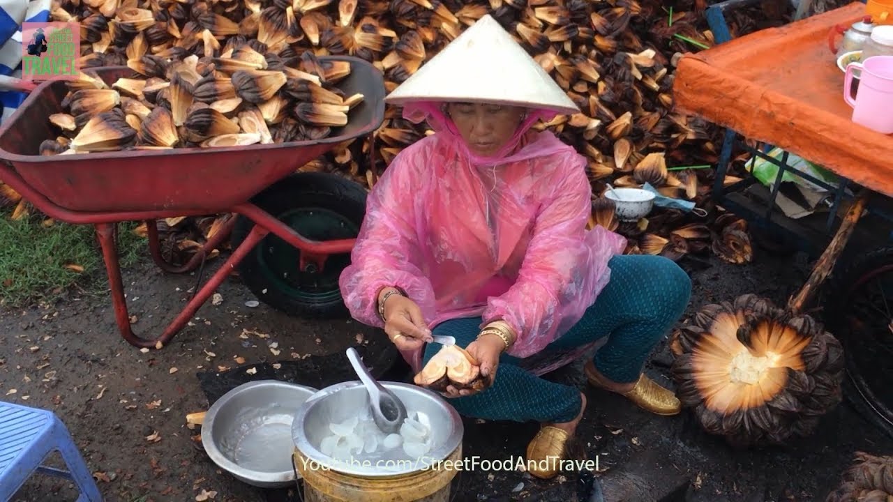 Nipa Palm Fruit [ Dua Nuoc ] Street Food Vietnam 2018 - YouTube