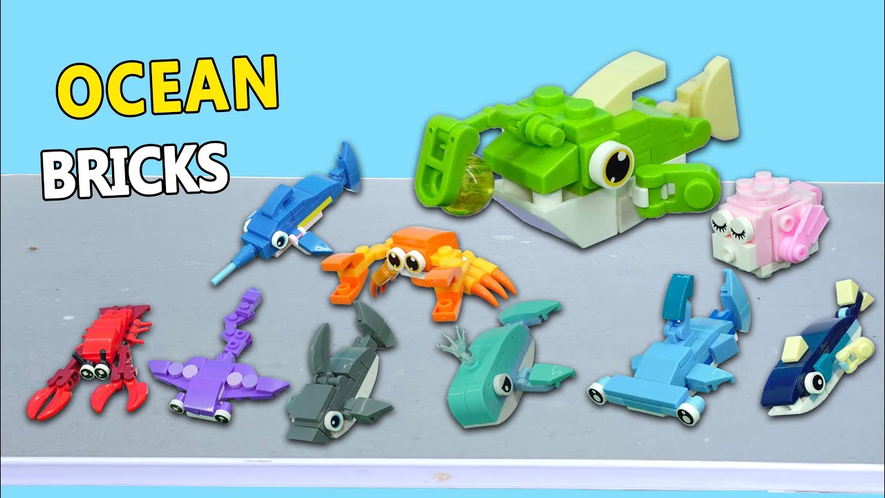 LEGO Sea Creatures Collection | Top 10 Ocean Animals | Unofficial LEGO ...