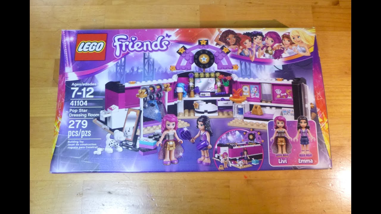 Lego Friends 41104 Pop Star Dressing Room with Emma & Livy built ...