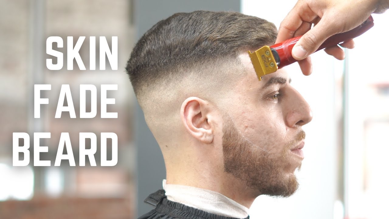 Skin Fade Comb Over Beard
