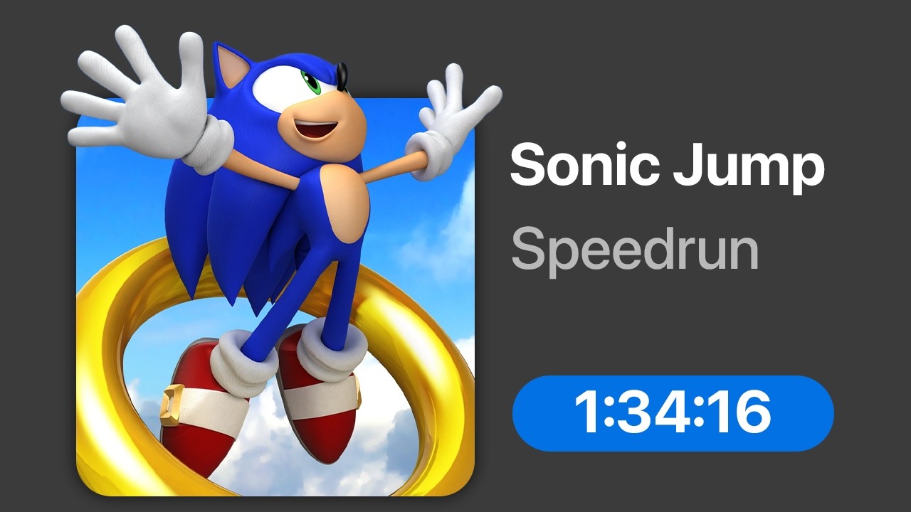 Sonic Speedrunning on Mobile? - Sonic Jump Speedrun - YouTube