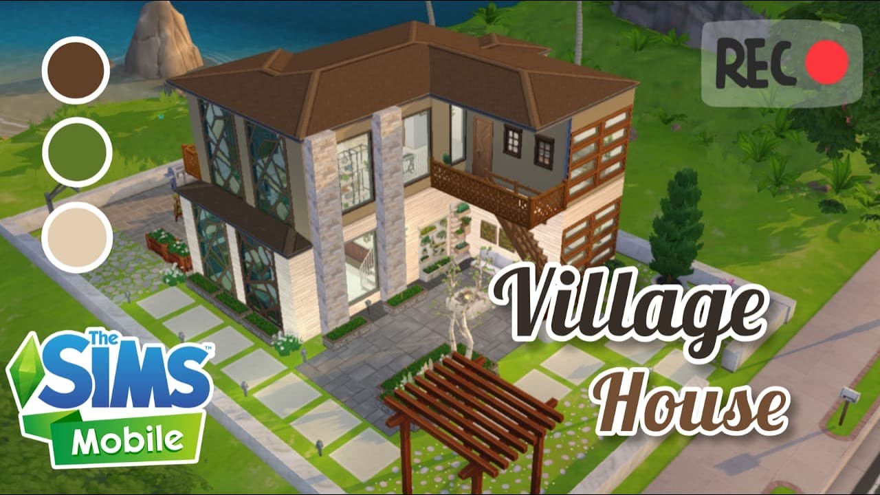 Sims Mobile | Village House ~ speed build - YouTube