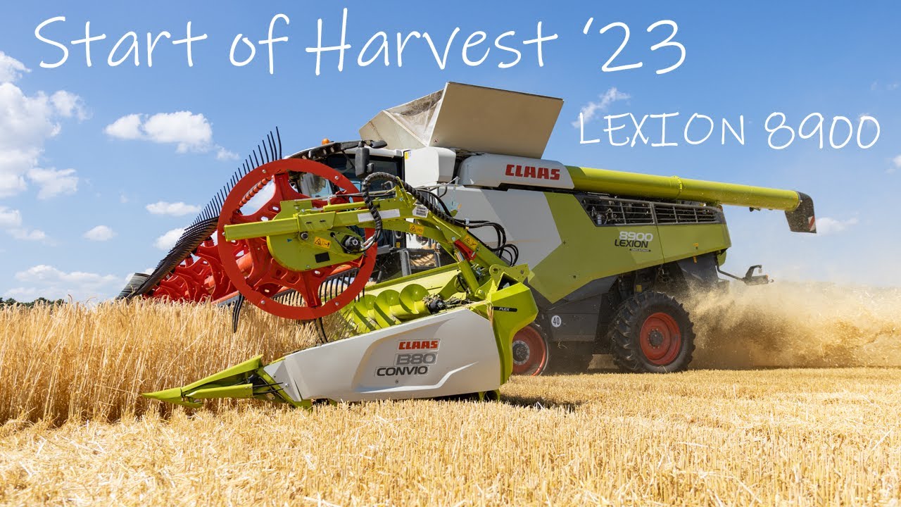 Huge UK Farm! Claas Lexion 8900 Starting Harvest 2023 | Elveden Estates ...
