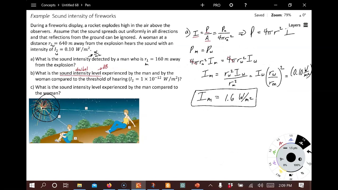 Example: Sound Intensity and Decibel Level of Fireworks - YouTube