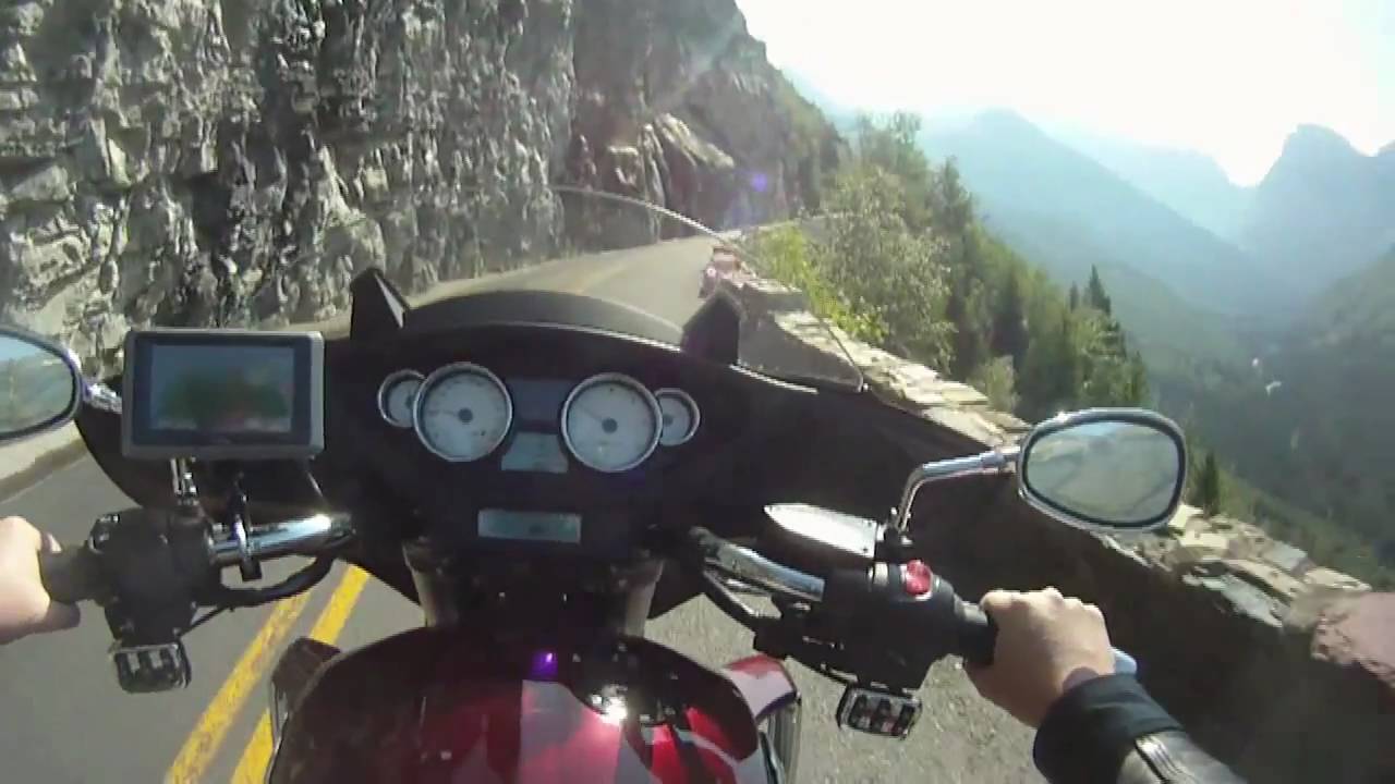 Motorcycle ride through Glacier National Park - Going to the Sun Road ...