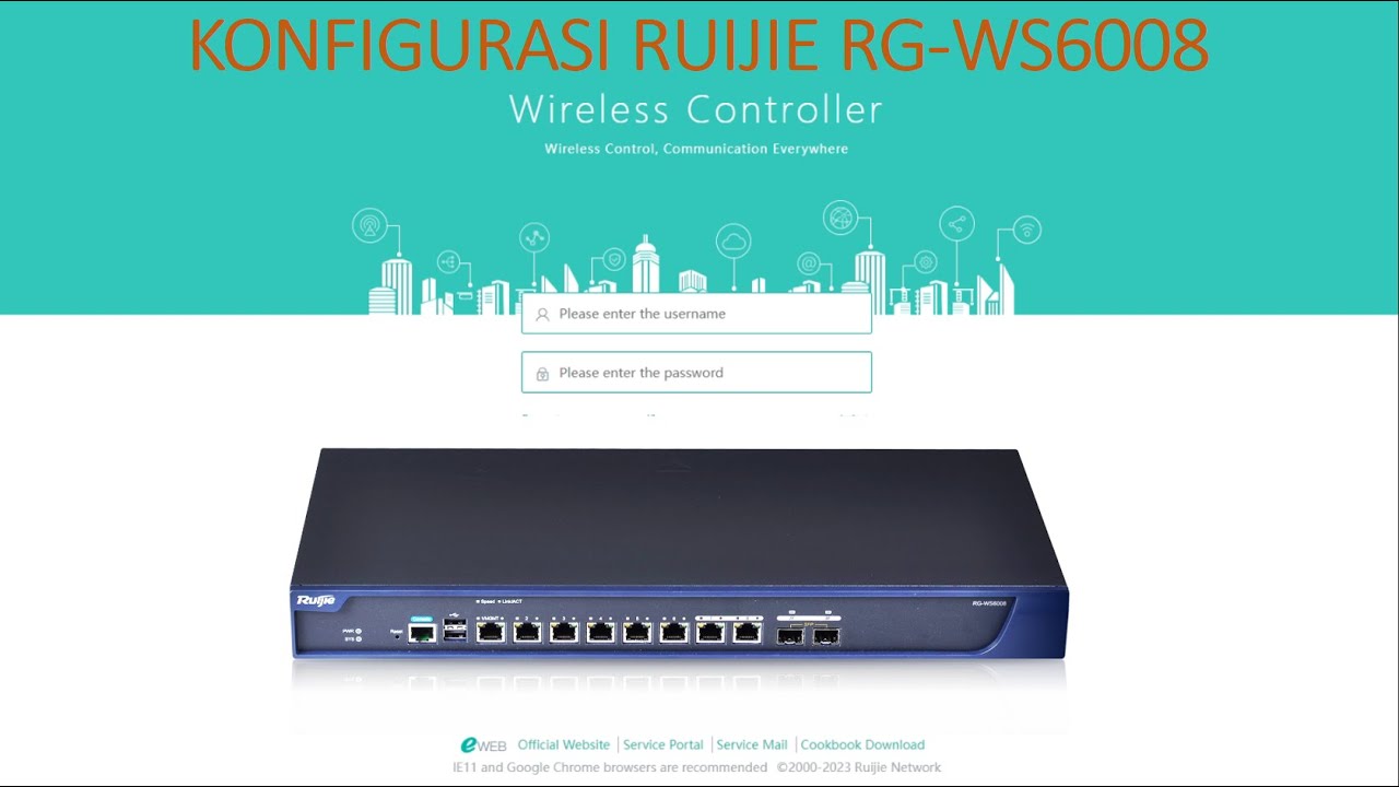 Tutorial Konfigurasi Ruijie RG-WS6008 Wireless Controller, #Config ...