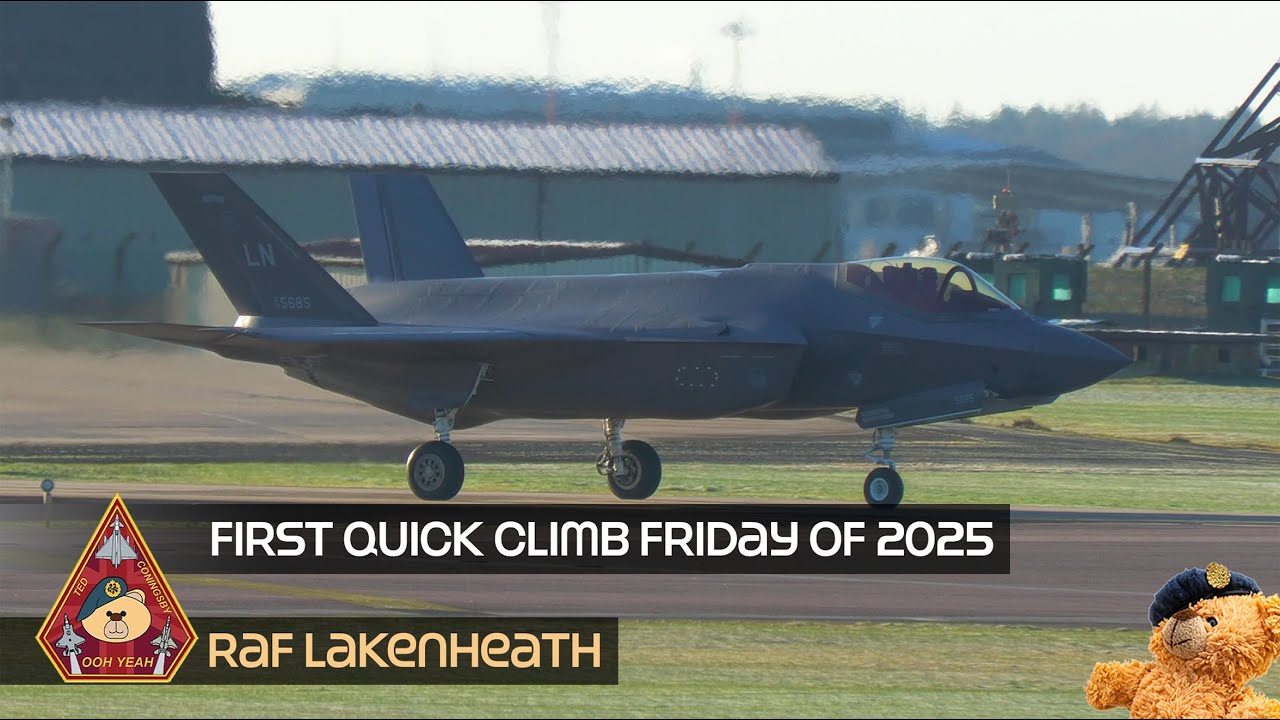 USAF POWER! FIRST QUICK CLIMB FRIDAY SHOW OF 2025 F-15 & F-35 UNRESTRICTED CLIMBS • RAF ...