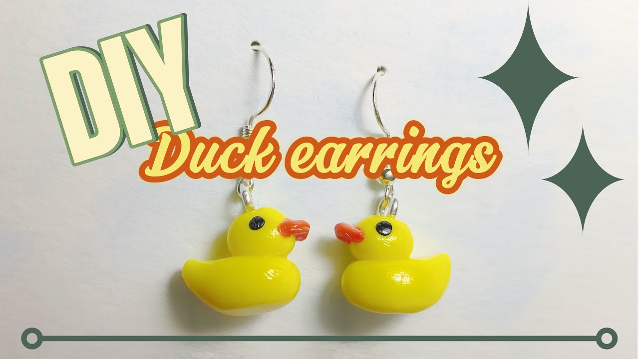 How to make polymer clay duck earrings! - YouTube