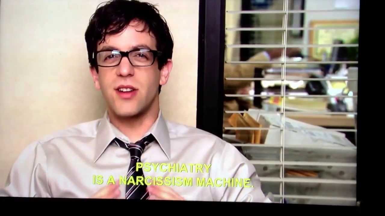 Ryan Howard (B J Novak) From the office talks about psychiatry - YouTube