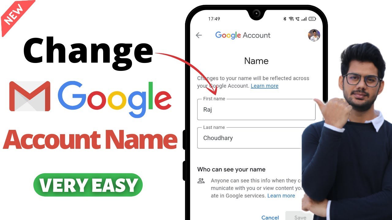 How To Change Gmail Id Name | How To Change Google Account Name (2022 ...
