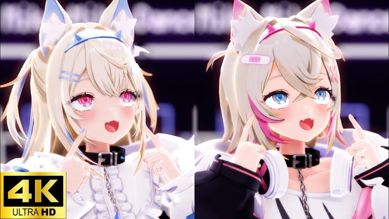 【MMD Hololive】人生リセットボタンぽち―w / Life Reset Button Pochi【FUWAMOCO】【4K30fps】 - YouTube