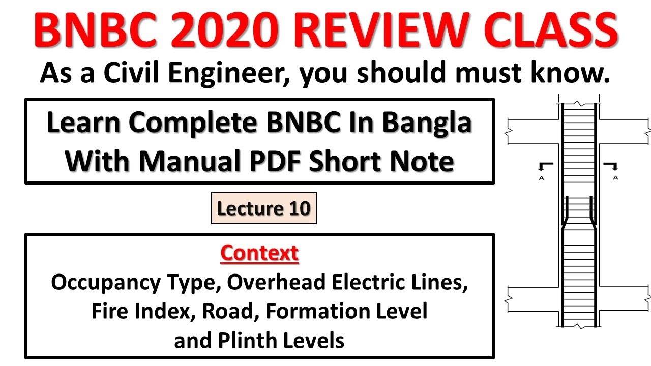 10. BNBC 2020 Code Review in Bangla - Volume 1 - Occupancy Type ...