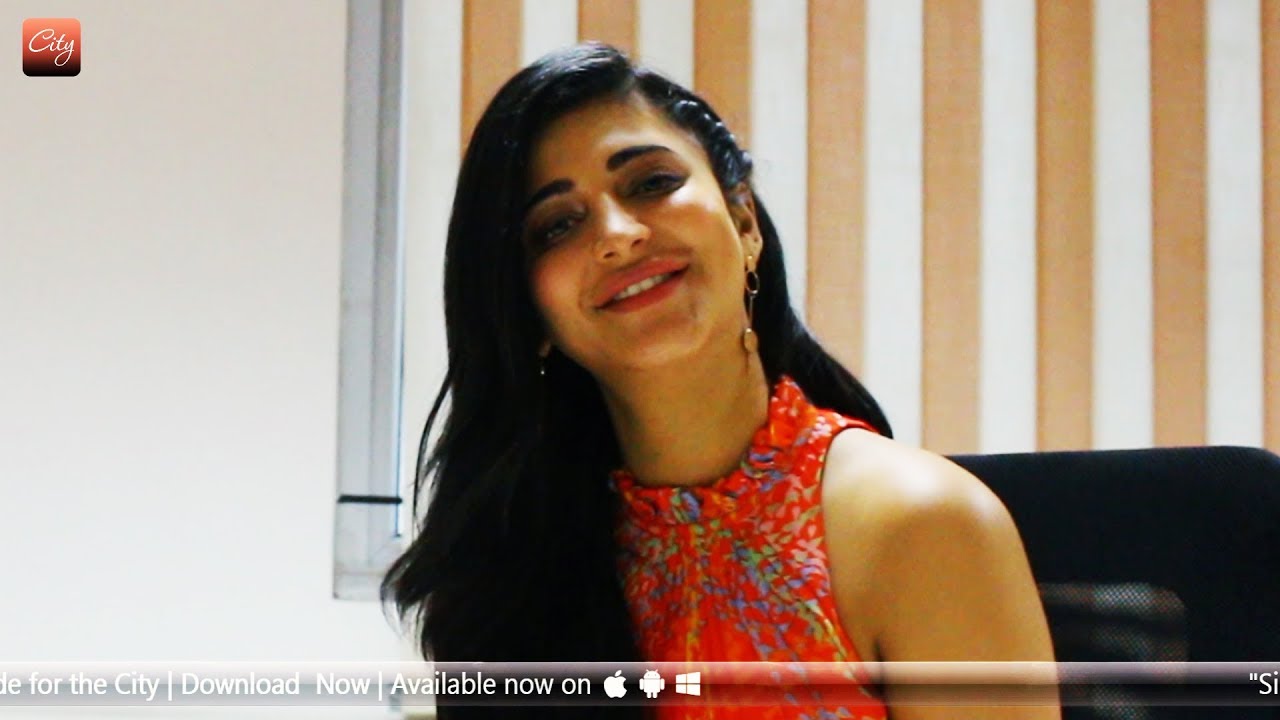 Actress Shruti Haasan talks to SimpliCity at Face to Face in GRD SCIB ...