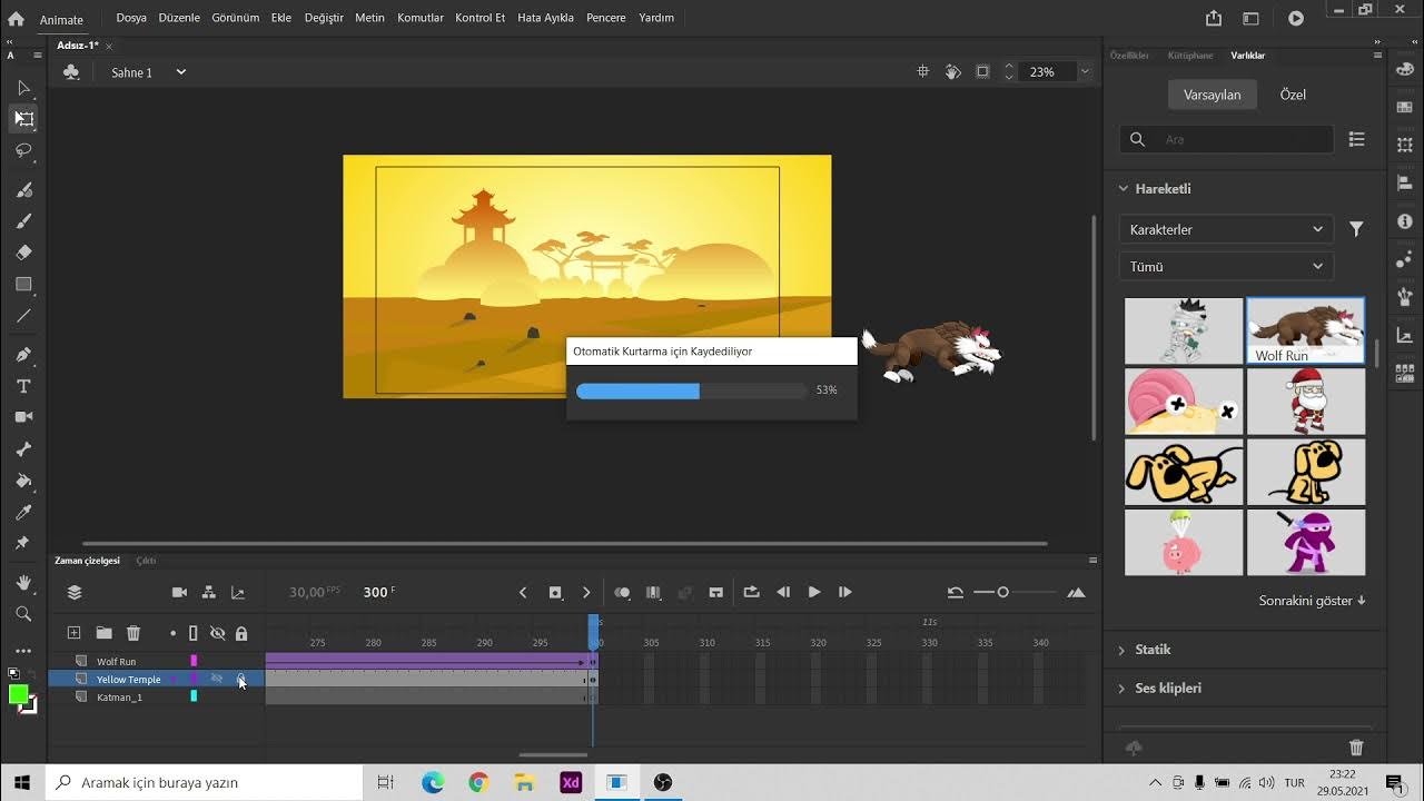 Adobe Animate CC 2021/ Bölüm:1 Arayüz,Eklem Hareketi Ve Arka Plan Hareketliliği - YouTube
