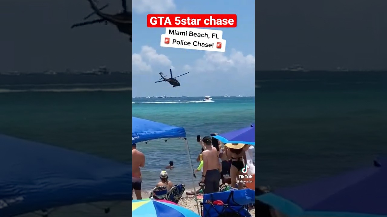 High Speed Police Chase in Miami Beach Helicopters and Boats #shorts ...